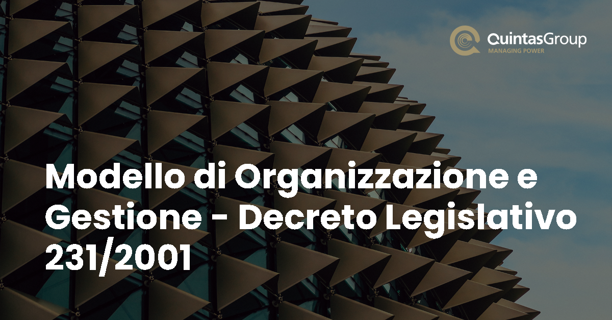 Modello di Organizzazione e Gestione | Quintas Group